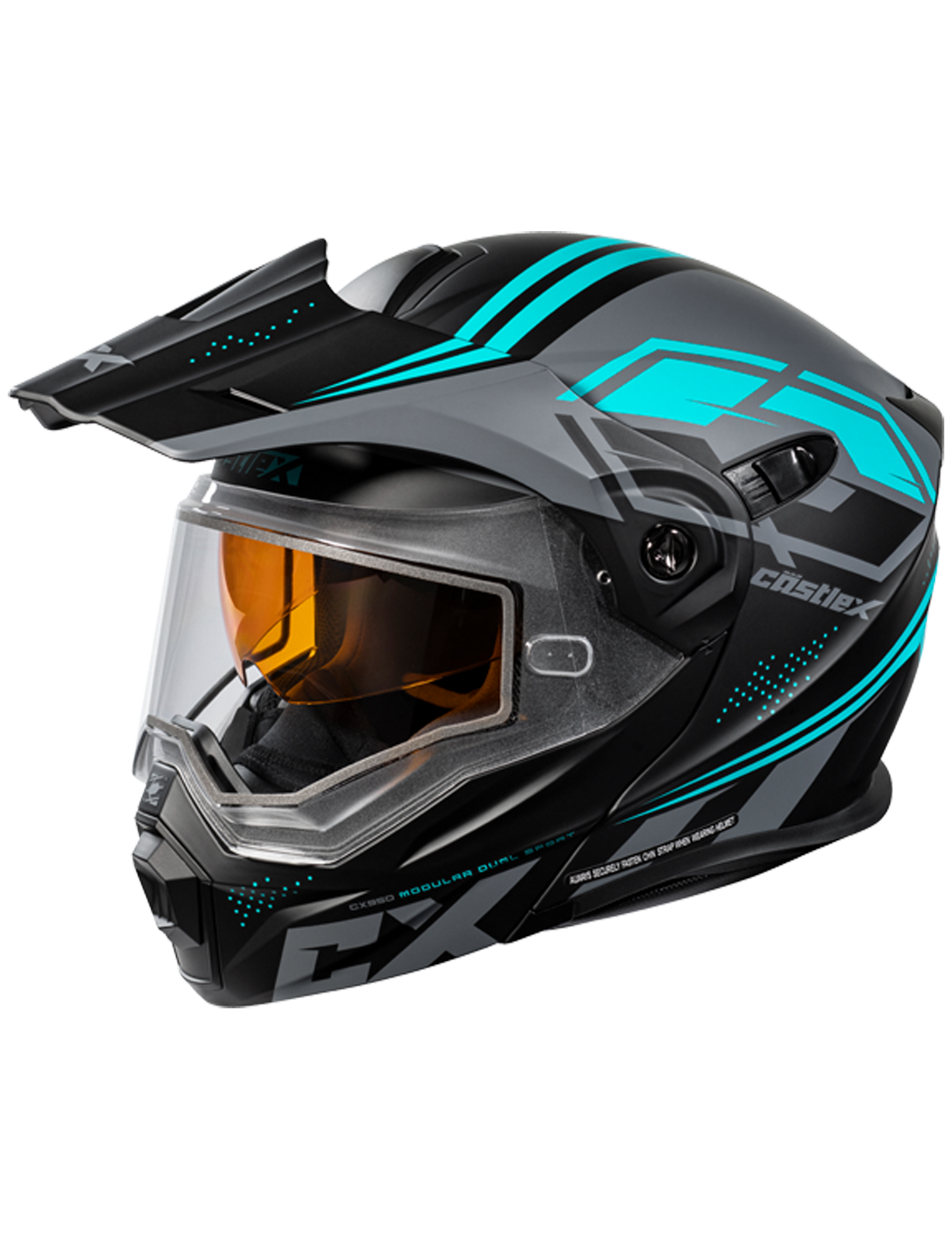 Castle X EXO CX950 Siege Modular Dual Sport Snow Helmet w Dual Lens Shield
